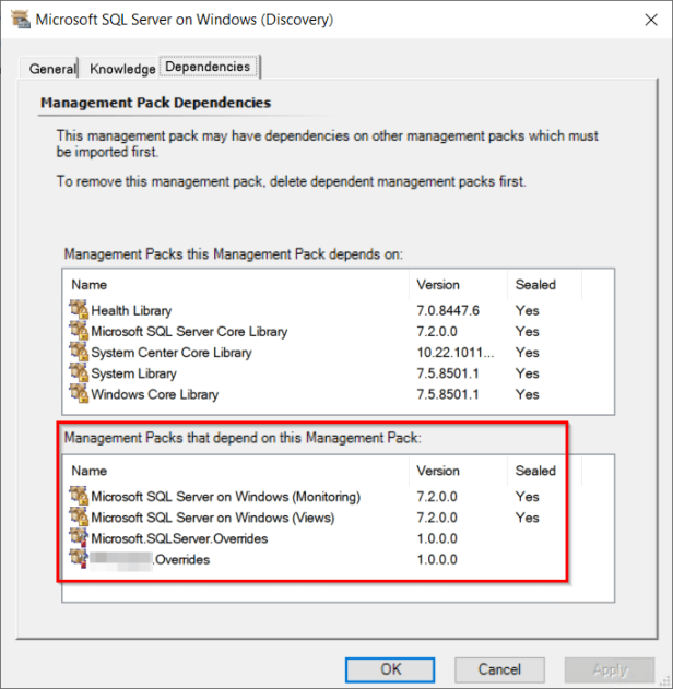 Cleaning up SCOM Management Packs and references – Marius Ene