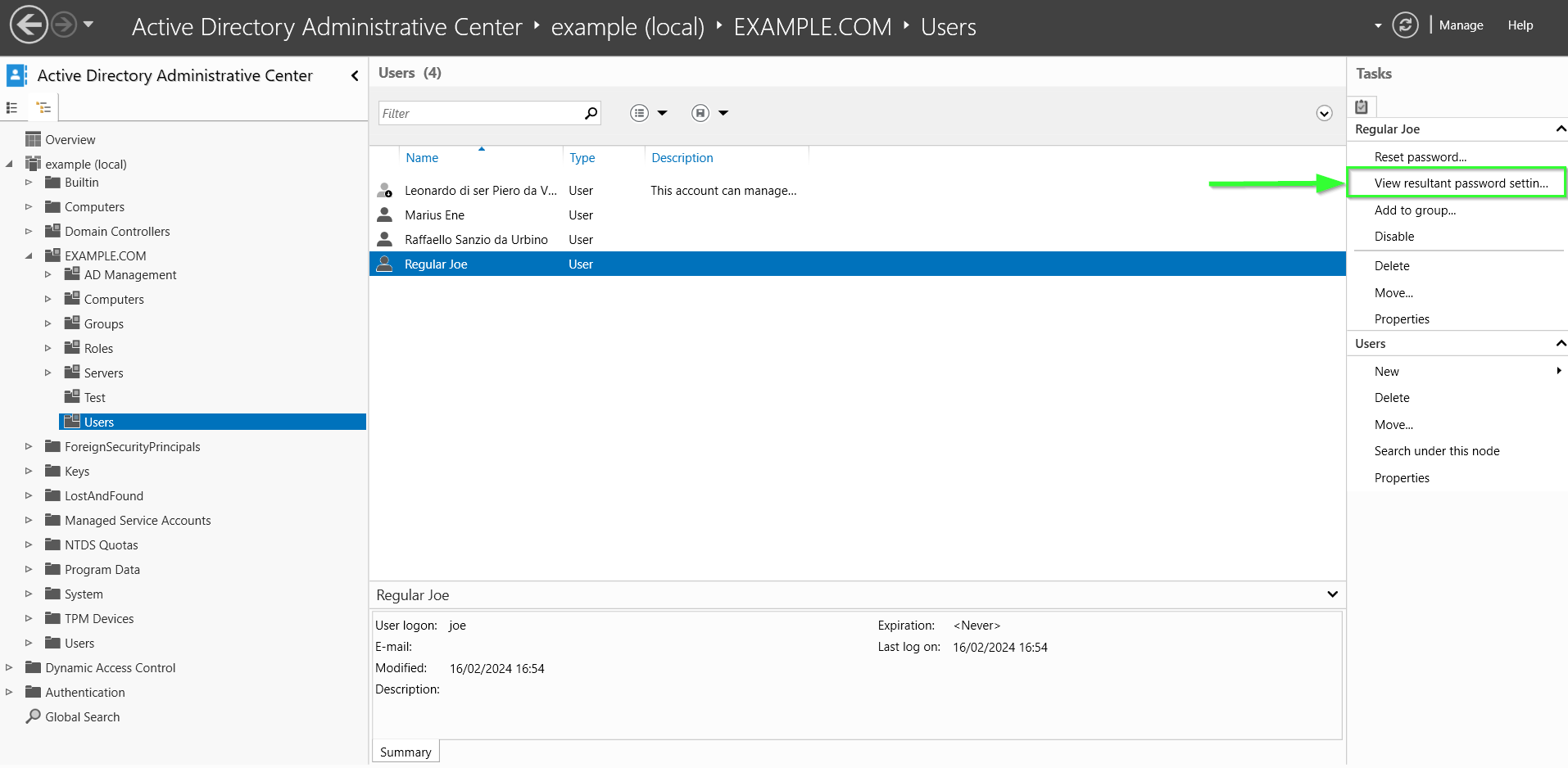 A fine-grained password policy example – Marius Ene